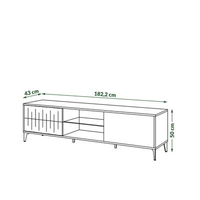 Rimini Premium TV Unit with Storage Modern Textured Drawers