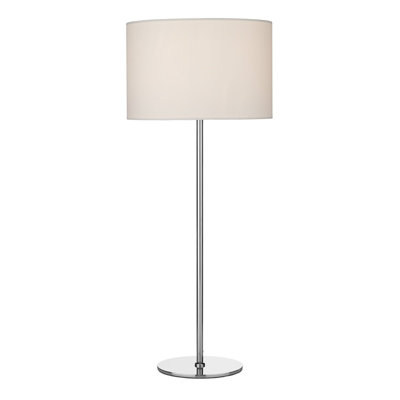 Rimini Table Lamp Satin Chrome Base Only | DIY at B&Q