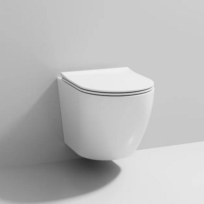 Rimless Wall Hung Toilet Pan with GROHE 1.13m Concealed Cistern Frame ...