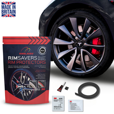 Rimsavers Black Alloy Wheel Rim Protectors - for 1 Wheel Only