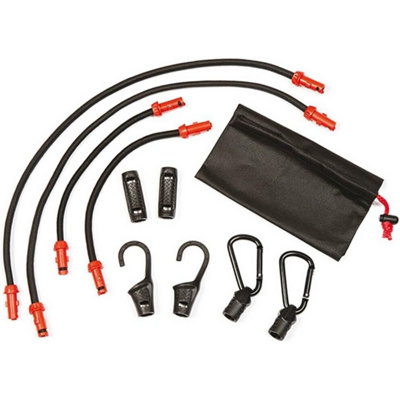 Ring Bungee Clic Kit Adjustable Elastic Tie Down Straps for Securing Loads