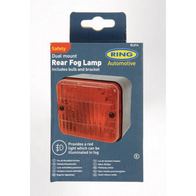 Ring Dual Mount Fog Lamp Red Light Automotive Bulb Bracket Square Car ...