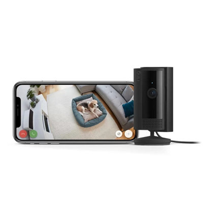 Ring Wired Indoor Camera 4 Pack in Black 1080p HD Video, Two-Way Talk ...