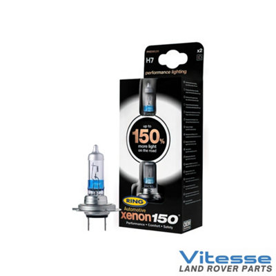 RING XENON PERFORMANCE 150 PERCENT HEADLIGHT LIGHT BULBS PAIR H7 DA5024-150