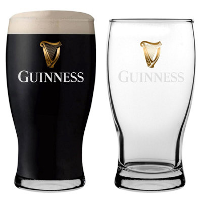 Rink Drink Guinness Pint Glasses - 568ml (20oz) - Pack of 2