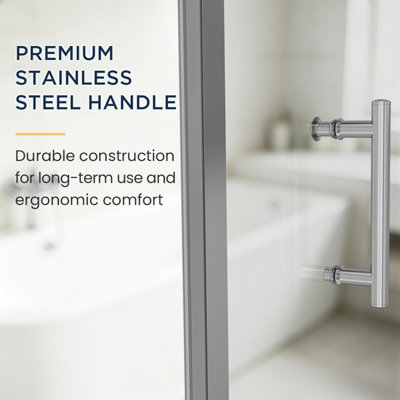 Rinse 1100mm Bifold Shower Door 6mm Clean Glass Shower Enclosure ...