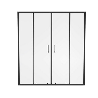 Rinse 1700x1900mm Sliding Double Shower Enclosure For Wetroom Cubicle