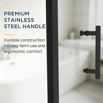 Rinse 900mm Bifold Shower Door 6mm Clean Glass Shower Enclosure ...