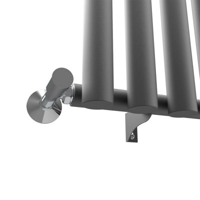 Rinse Bathrooms 1200x545mm Vertical Column Designer Radiator Anthracite ...