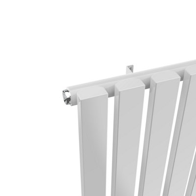Rinse Bathrooms 1600 x 410mm White Vertical Designer Radiator Rad ...