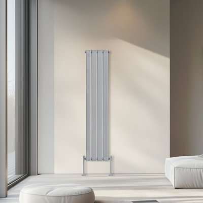 Rinse Bathrooms 1600x272mm Vertical Column Designer Radiator Chrome ...
