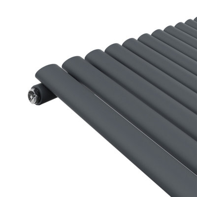Rinse Bathrooms 1600x354mm Anthracite Vertical Designer Radiator Single ...