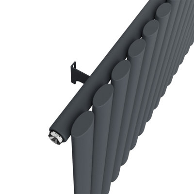 Rinse Bathrooms 1600x354mm Anthracite Vertical Designer Radiator Single ...