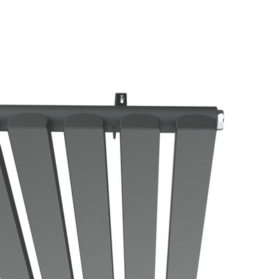 Rinse Bathrooms 1600x480mm Vertical Column Designer Radiator Anthracite ...