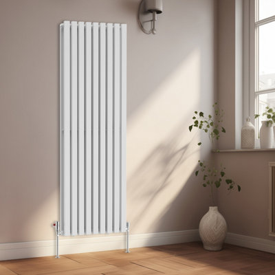 Rinse Bathrooms 1800 x 620mm White Vertical Designer Radiator Rad ...