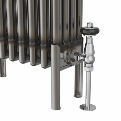 Rinse Bathrooms 1800x380mm Raw Metal Vertical 4 Column Radiator ...