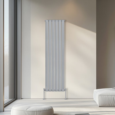 Rinse Bathrooms 1800x408mm Vertical Column Designer Radiator Chrome ...