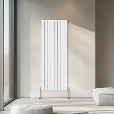 Rinse Bathrooms 1800x544mm Vertical Column Designer Radiator White ...
