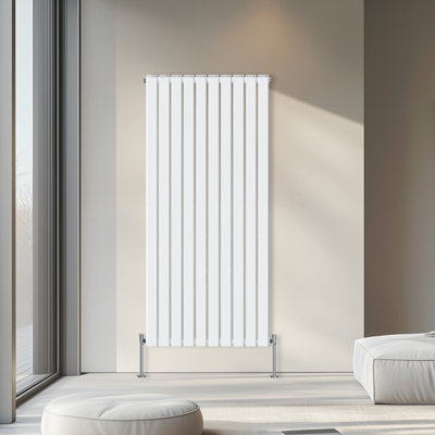 Rinse Bathrooms 1800x680mm Vertical Column Designer Radiator White ...