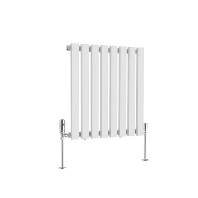Rinse Bathrooms 600 x 550mm White Horizontal Designer Radiator Rad ...