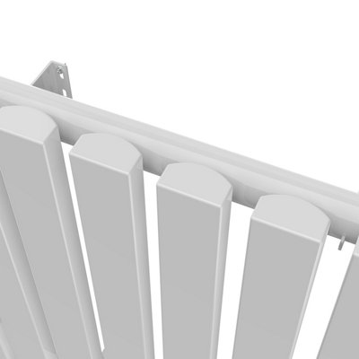 Rinse Bathrooms 600 x 550mm White Horizontal Designer Radiator Rad ...
