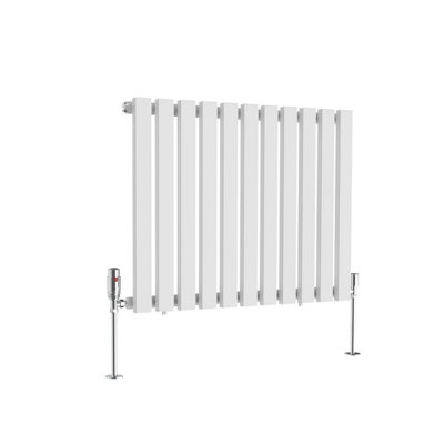 Rinse Bathrooms 600 x 760mm White Horizontal Designer Radiator Rad ...