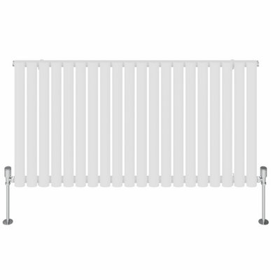 Rinse Bathrooms 600x1180mm White Horizontal Designer Radiator Single ...