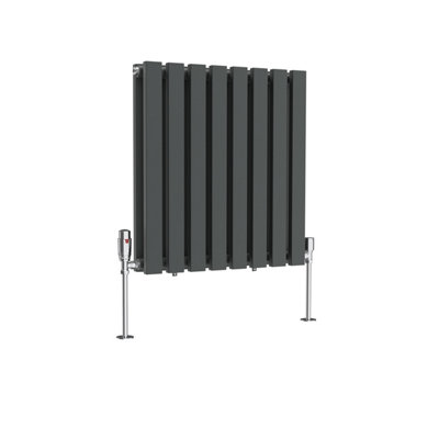 Rinse Bathrooms 600x550mm Grey Anthracite Horizontal Designer Radiator ...