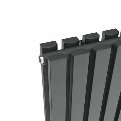 Rinse Bathrooms 600x550mm Grey Anthracite Horizontal Designer Radiator ...