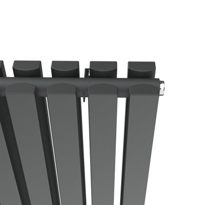 Rinse Bathrooms 600x550mm Grey Anthracite Horizontal Designer Radiator ...