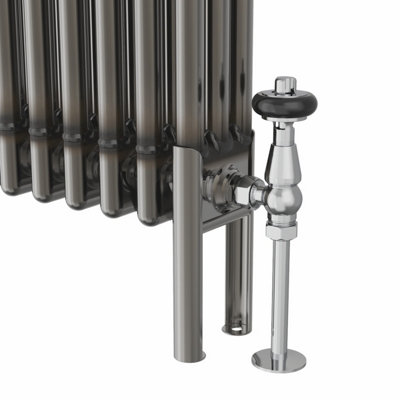 Rinse Bathrooms 600x832mm Raw Metal Horizontal 3 Column Radiator ...