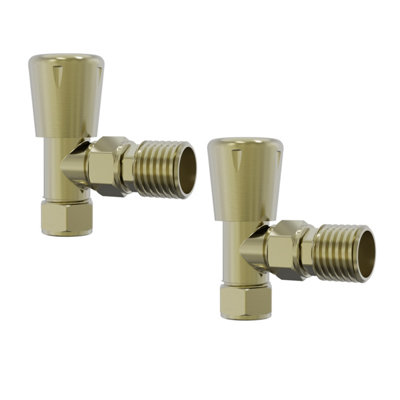 Rinse Bathrooms Angled Towel Radiator Valves Round 15mm for Towel Rail ...