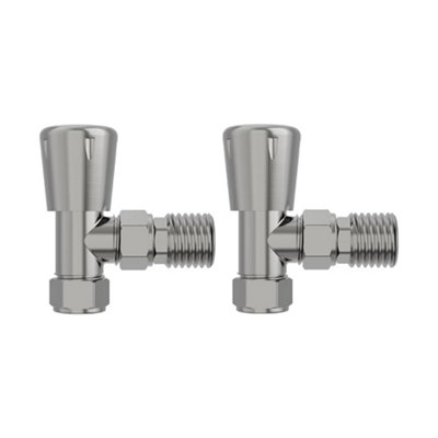 Rinse Bathrooms Angled Towel Radiator Valves Round 15mm for Towel Rail ...