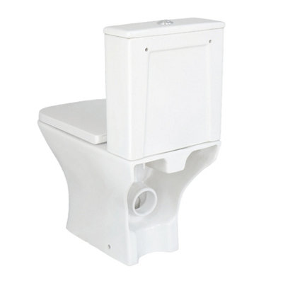Rinse Bathrooms Bathroom Rimless Close Coupled Toilet with Soft Close ...
