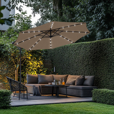 Shop Rinse Bathrooms Brown Garden Banana Parasol Hanging Cantilever ...