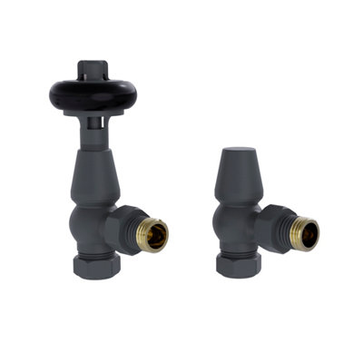 Rinse Bathrooms Chelsea Traditional Angled TRV Thermostatic Radiator ...