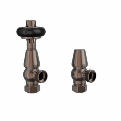 Rinse Bathrooms Chelsea Traditional Angled TRV Thermostatic Radiator ...