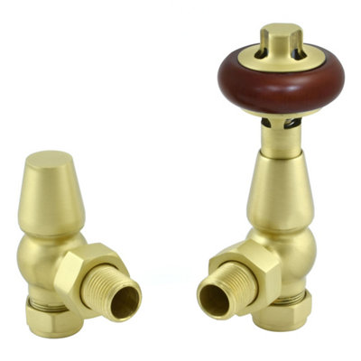 Rinse Bathrooms Chelsea Traditional Angled TRV Thermostatic Radiator ...