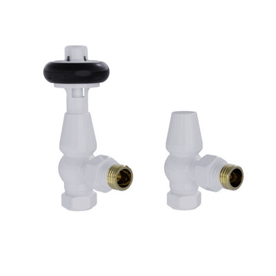 Rinse Bathrooms Chelsea Traditional Angled TRV Thermostatic Radiator ...