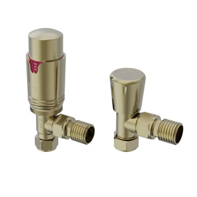 Rinse Bathrooms Designer Modern Angled Thermostatic Radiator Valve Pack ...