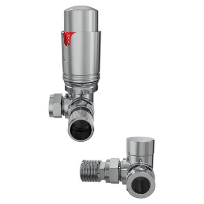 Rinse Bathrooms Designer Modern Corner Thermostatic Radiator Valve Pack ...