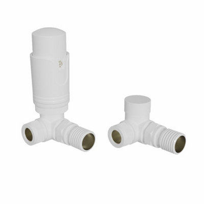 Rinse Bathrooms Designer Modern Corner Thermostatic Radiator Valve Pack ...