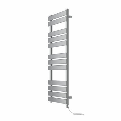 Rinse Bathrooms Electric Flat Panel Heated Towel Rail Chrome Bathroom ...