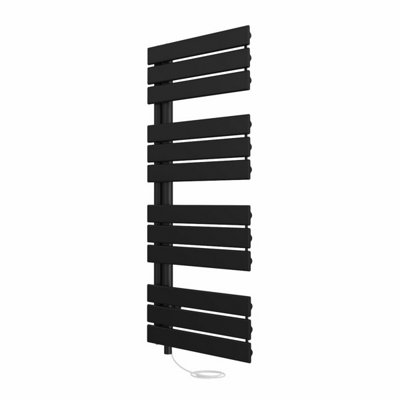 Rinse Bathrooms Flat Panel Electric Heated Towel Rail Radiator Wall ...