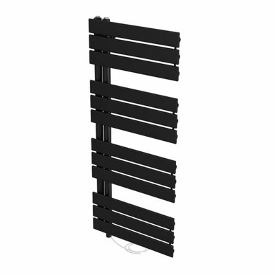 Rinse Bathrooms Flat Panel Electric Heated Towel Rail Radiator Wall ...