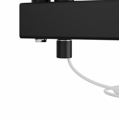 Rinse Bathrooms Flat Panel Electric Heated Towel Rail Radiator Wall ...