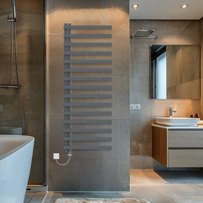 Rinse Bathrooms Flat Touch Screen Thermostatic Electric Bathroom Heated ...