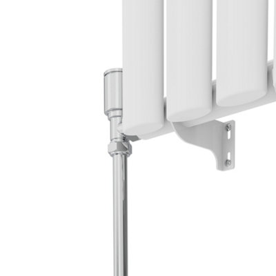 Rinse Bathrooms Horizontal Radiators Oval Single Panel White Column ...