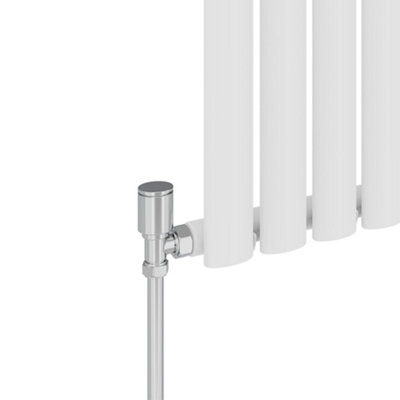 Rinse Bathrooms Horizontal Radiators Oval Single Panel White Column ...
