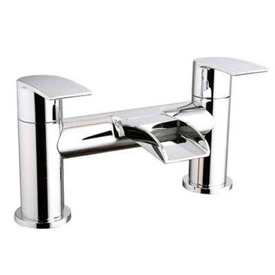 Rinse Bathrooms Modern Bathroom Waterfall Monobloc Bath Filler Mixer ...